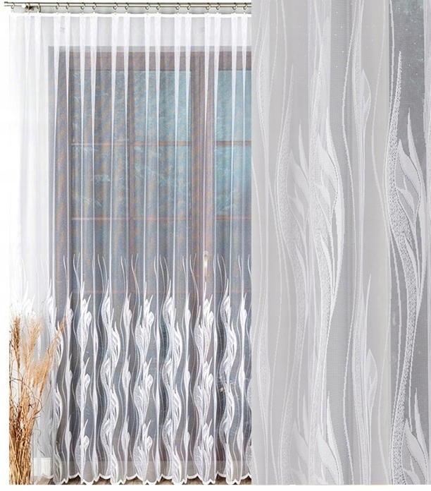 PAULINA Firana żakardowa wzór 002599 wys. 250cm, kolor biały (na metry) - 15709152990 ...