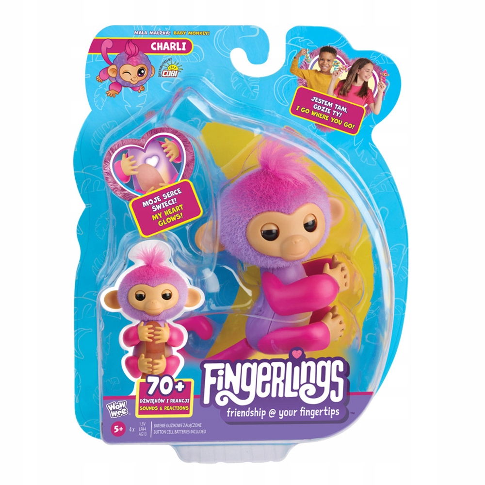 FINGERLINGS - małpka fioletowa, CHARLIE - 15531205575 - oficjalne ...
