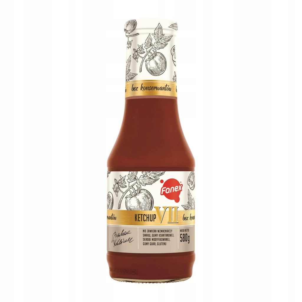 Fanex Ketchup nr VII, 580 g łagodny KETCHUP w szklanej butelce ...