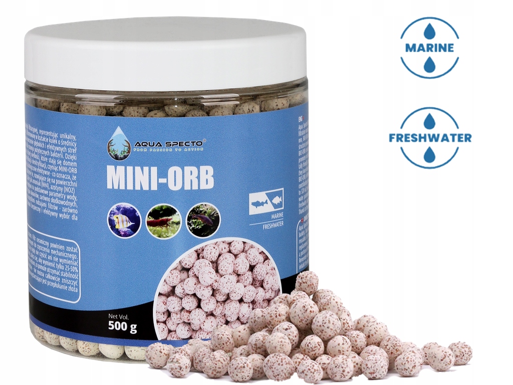 Aqua Specto MINI-ORB 500g Bio-Ceramika Filtracyjna do Akwarium NOWOŚĆ !!! - 14381680966 ...