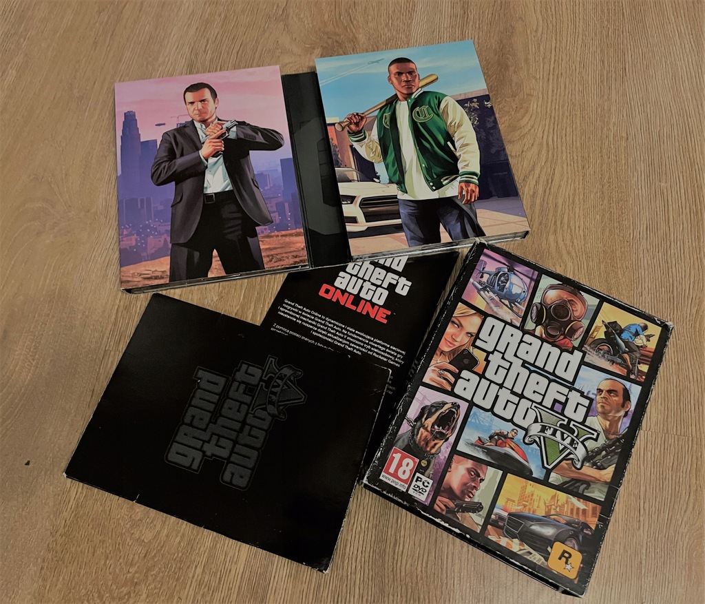 GRA GRAND THEFT AUTO V GTA 5 PC 7 CD KLUCZ BOX - 13807453997 ...