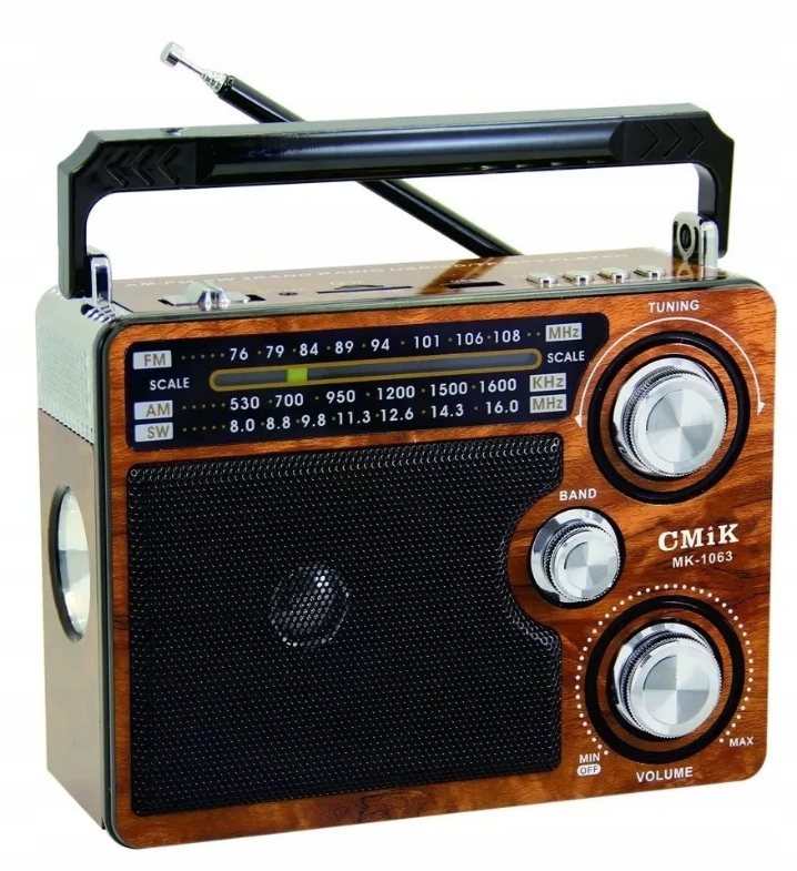 Przenośny odbiornik radiowy Wielofunkcyjny radioodbiornik FM AM SW MK-1063 - 17536087371 ...