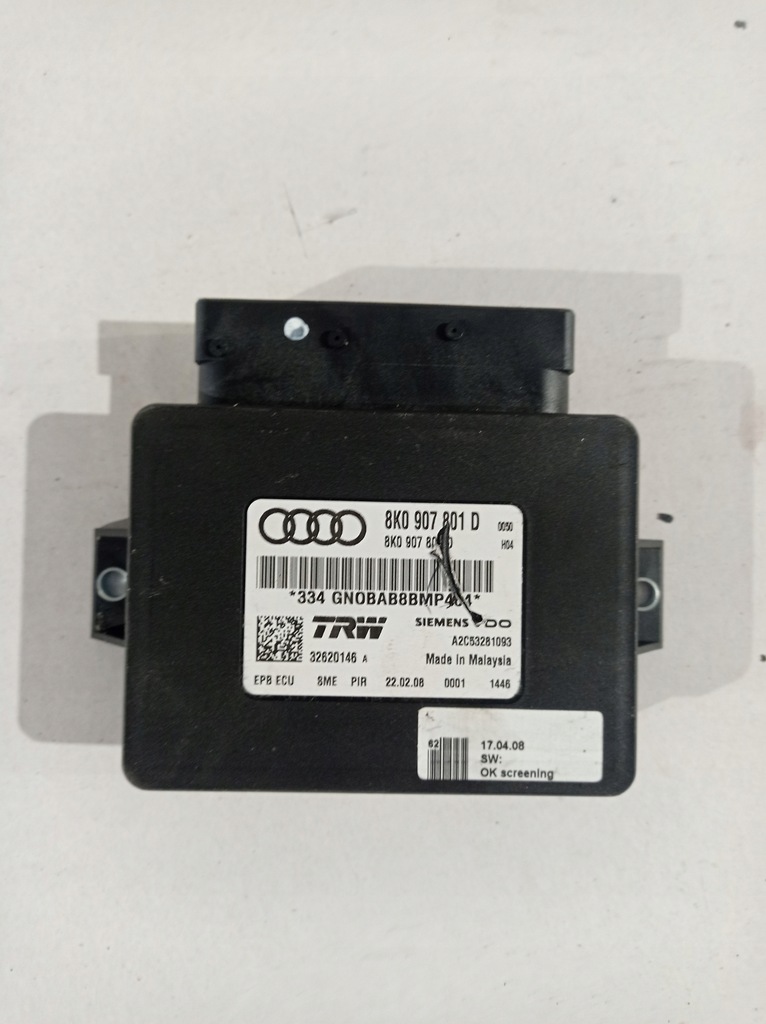 MODUŁ HAMULCA RĘCZNEGO AUDI A5 8T A4 B8 Q5 8R 8K0907801D - 17036420376 - oficjalne archiwum Allegro
