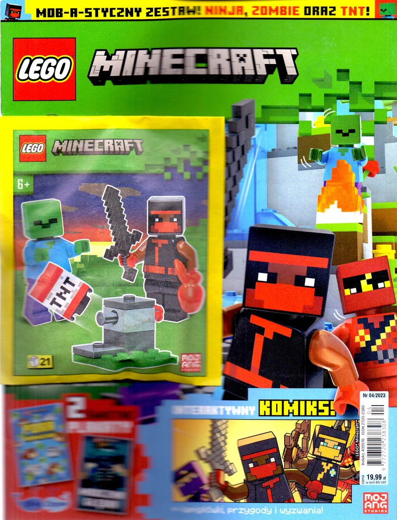 LEGO Minecraft Komiks nr 4/2023 + Zestaw 3 Figurek - 14053183791 ...