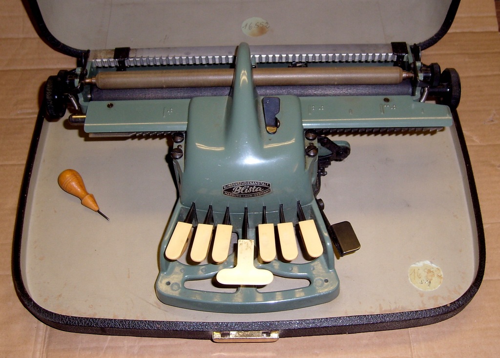 BLISTA - stara maszyna do pisania brajlem - 12271565867 - oficjalne archiwum Allegro