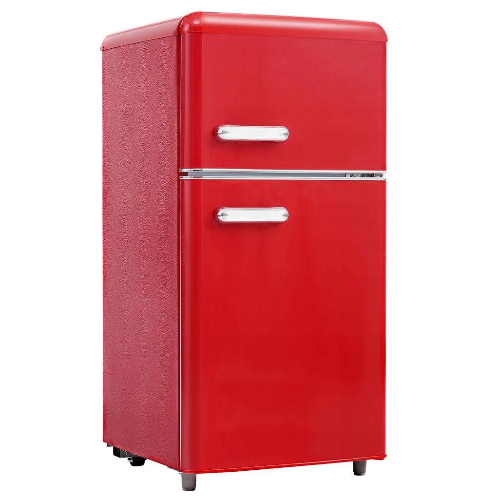 Lodówka retro o pojemności całkowitej 72 litrów czerwona - 15191535321 ...