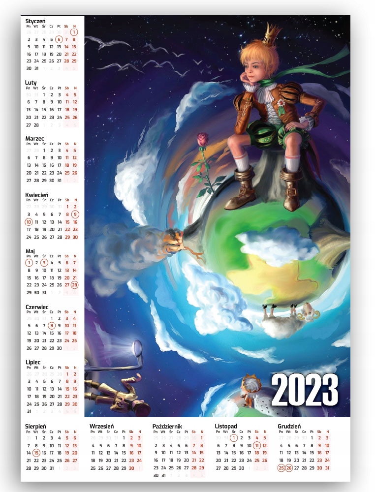 KALENDARZ PLAKATOWY A3 PDM MAŁY KSIĄŻE 10 2023 - 12711680784 - oficjalne archiwum Allegro