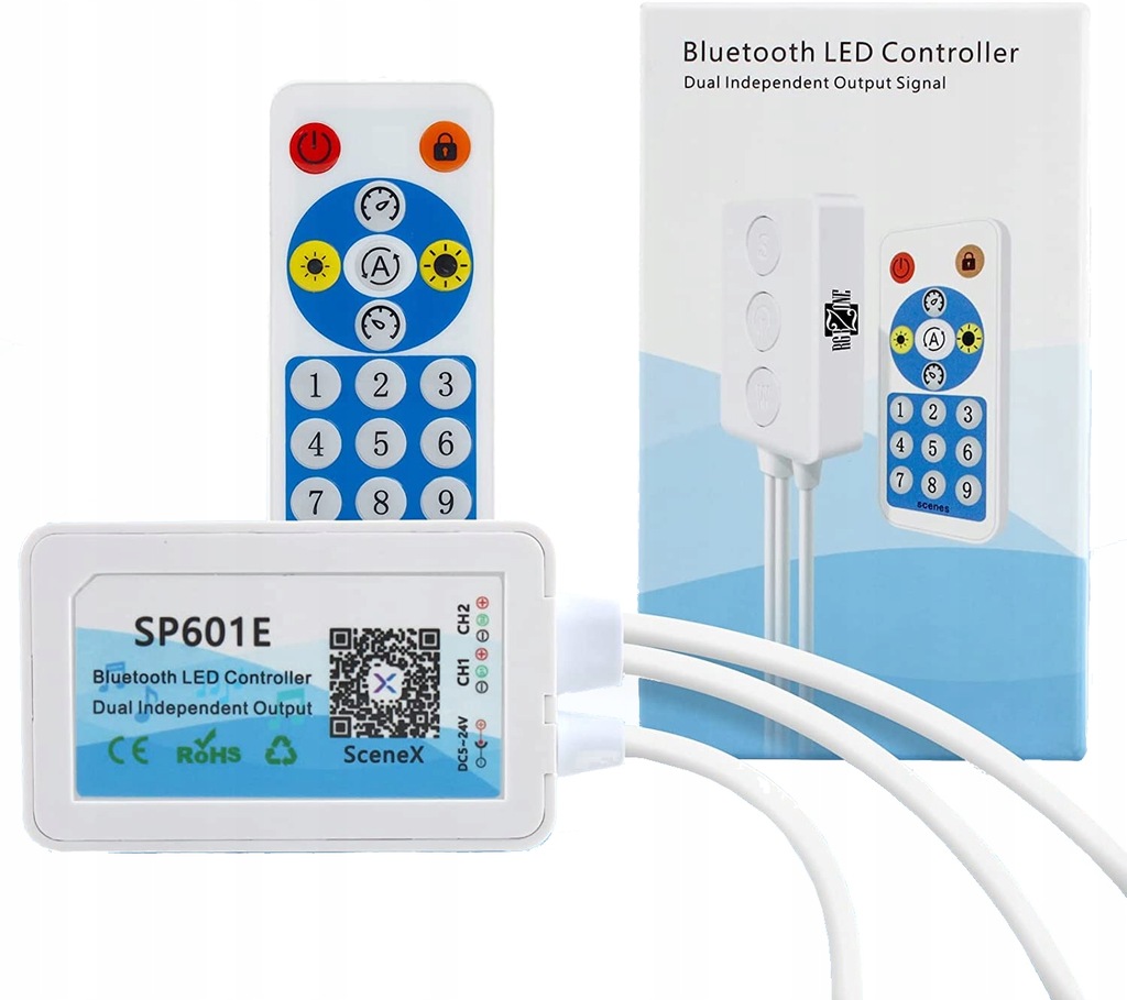 SP601E KONTROLER STEROWNIK LED ARGB WS2812B PILOT - 13801414852 ...