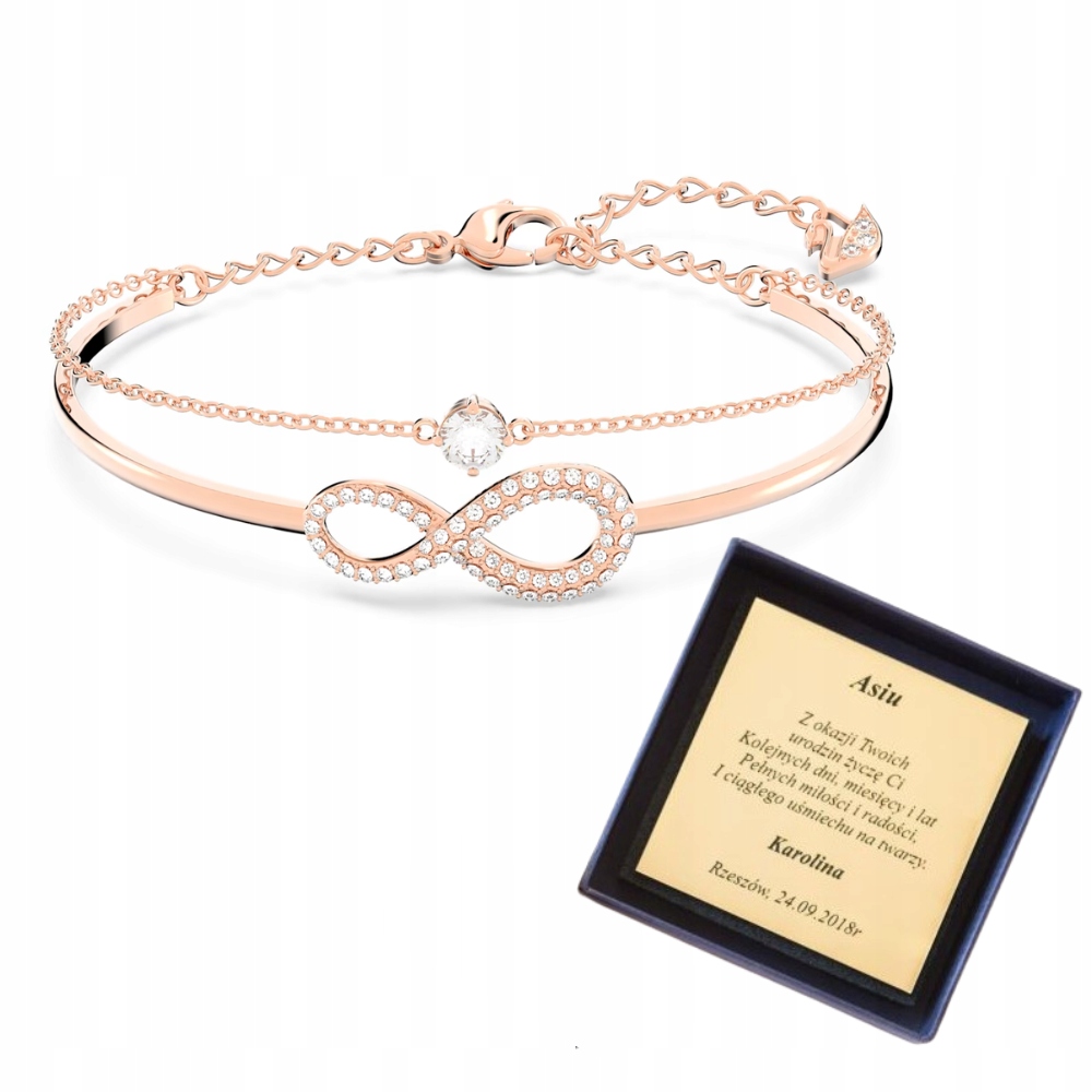 Bransoletka SWAROVSKI złota Infinity Bangle - 13151689627 - oficjalne ...