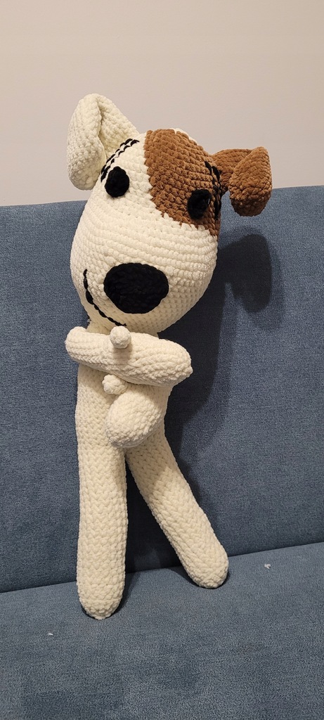 Reksio XXL na szydełku + certyfikat antypotworowy! - 13176806334 ...