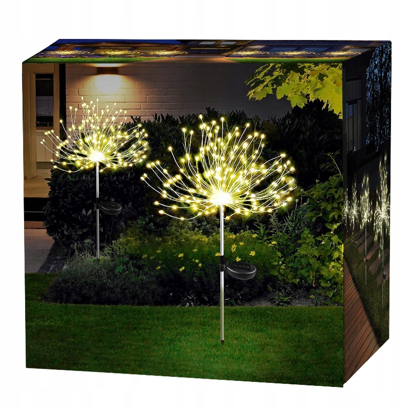 2x LAMPA SOLARNA OZDOBA OGRODOWA DMUCHAWCE 150 LED - 15437646324 - oficjalne archiwum Allegro