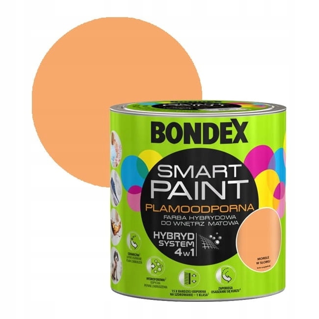 Farba hybrydowa Bondex Smart Paint morele w słoiku - 10988376435 ...