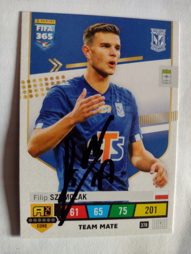 Karta panini autograf Lech Poznań Fifa 36 Szymczak - 13137395358 - oficjalne archiwum Allegro