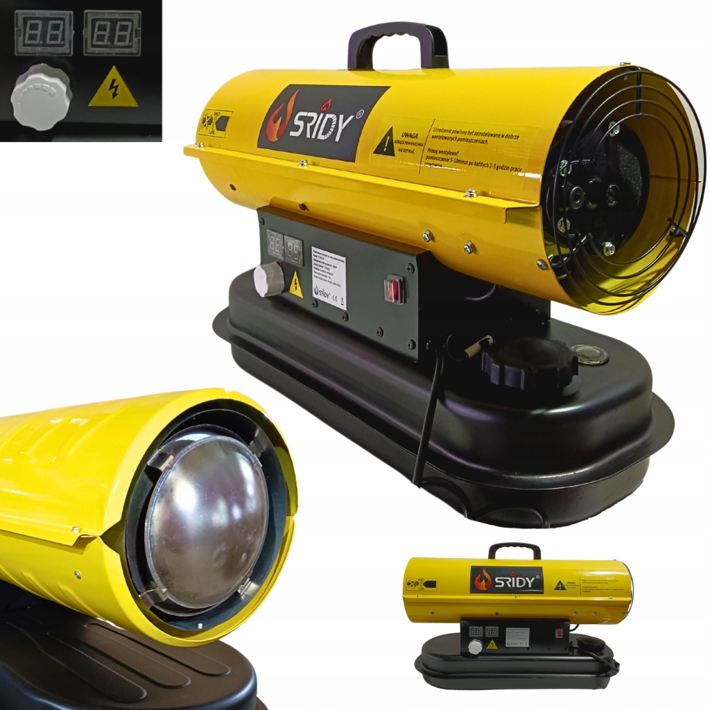 NAGRZEWNICA OLEJOWA SPALINOWA DMUCHAWA GRZEJNIK 20KW TERMOSTAT LCD MOCNA - 15149195808 ...