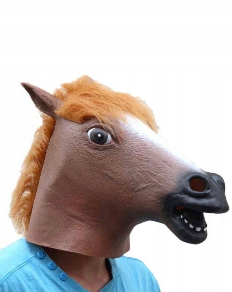 Maska lateksowa KOŃ głowa konia na imprezę Końska - 11571251555 ...