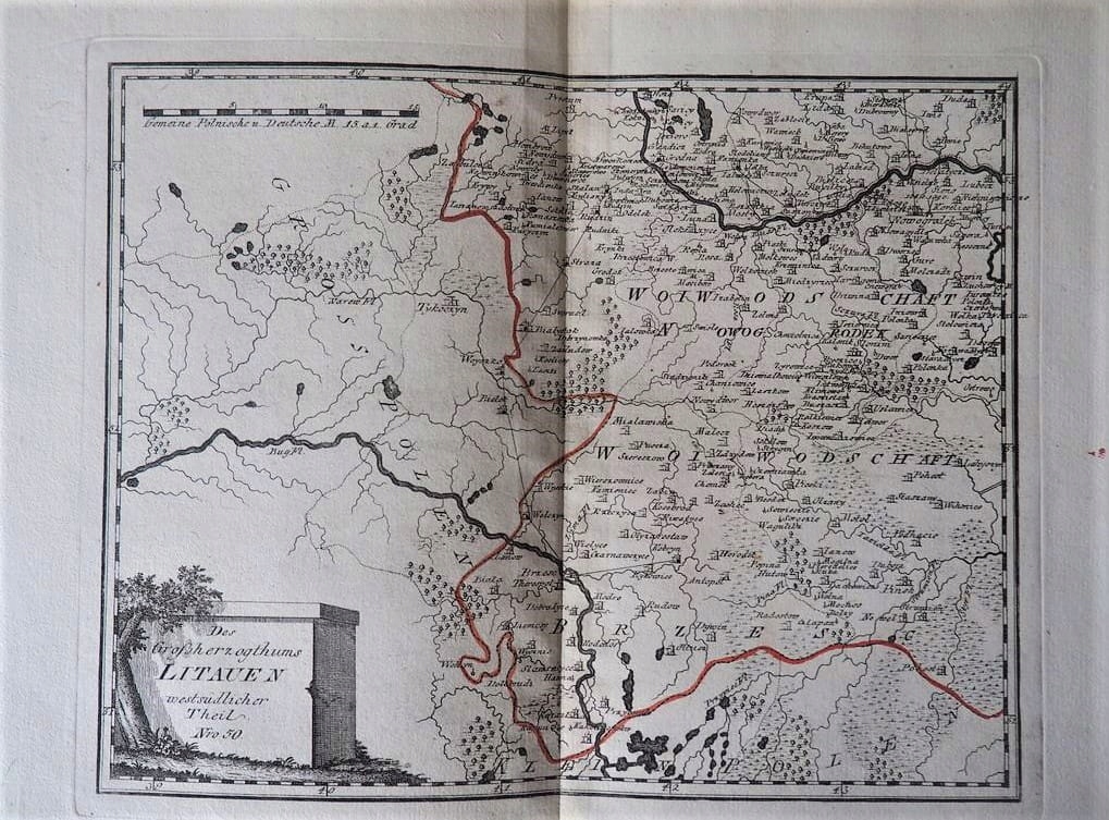 Litwa Nowogródek Brześć mapa Reilly 1790 - 13112844758 - oficjalne ...