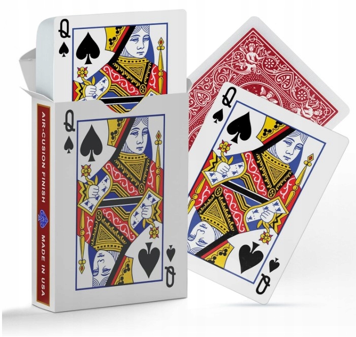 KARTY DO GRY W POKERA PASJANSA BRYDŻA TALIA KART POWLEKANYCH TRADYCYJNA 54 - 14844176223 ...