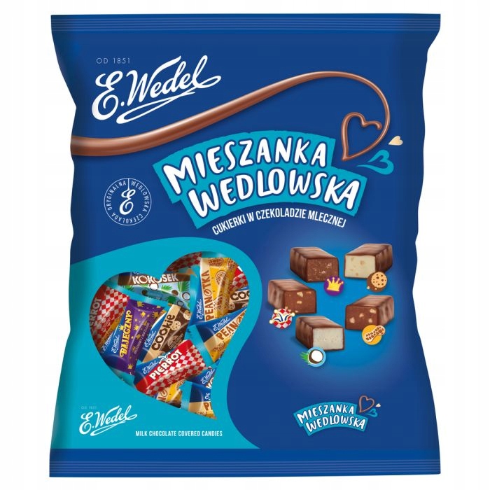 WEDEL CUKIERKI MIESZANKA WEDLOWSKA MLECZNA 3KG - 12579074870 - oficjalne archiwum Allegro