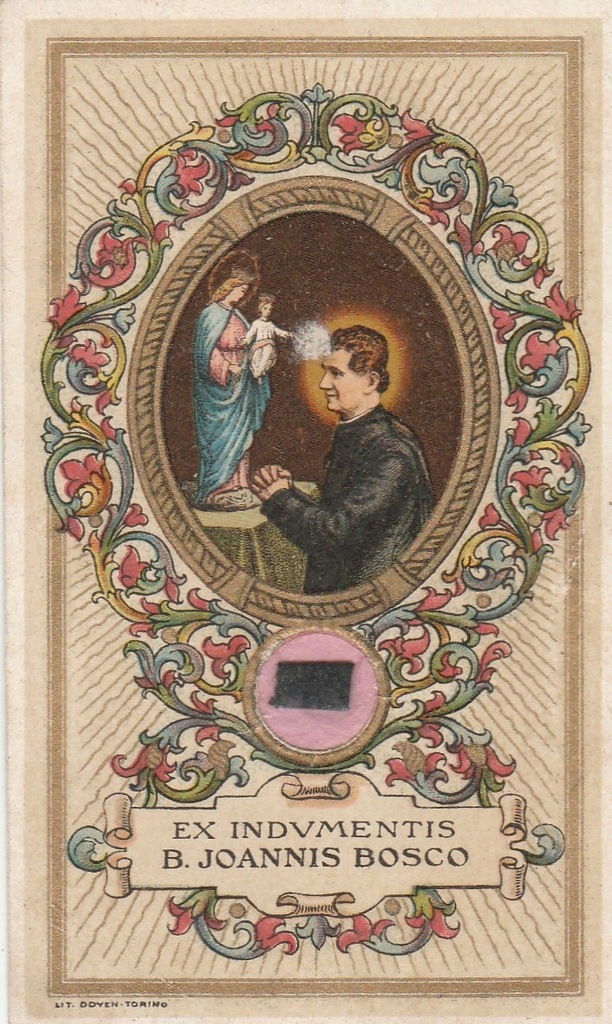 STARY OBRAZEK SWIETY Z RELIKWIA SW. JAN BOSKO 1929 - 8593438182 ...