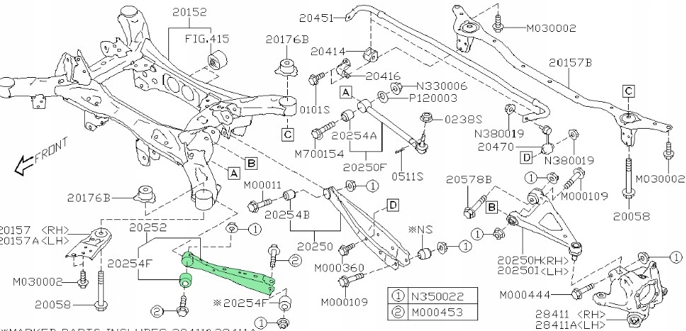 WAHACZ TYLNY SUBARU LEGACY OUTBACK ASCENT 2019- - 12721609555 ...