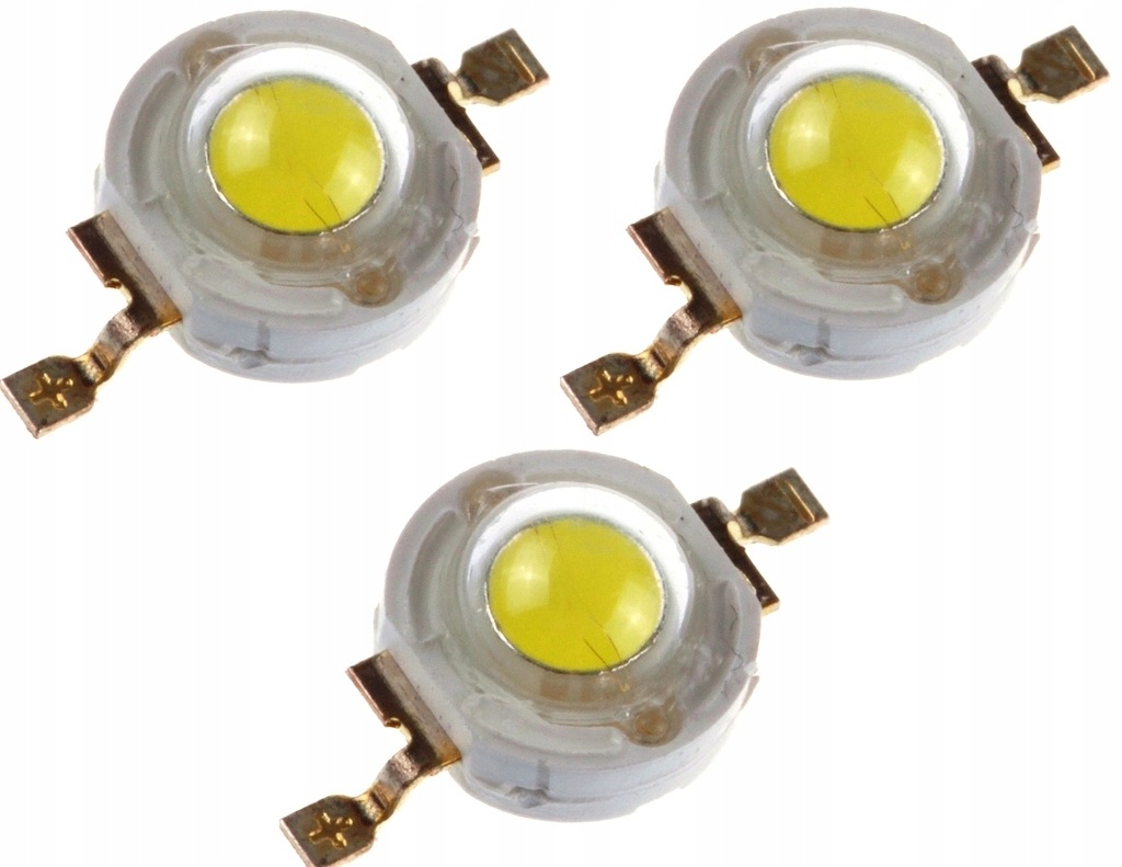 DIODA Power LED 3W Epistar 6500K Biały zimny - 10650570605 - oficjalne archiwum Allegro