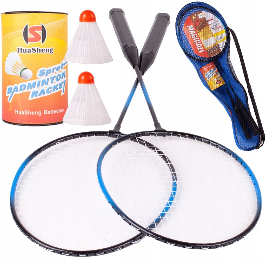 Paletki Zestaw Do Badmintona Rakietki + 2 Lotki - 13384324985 ...