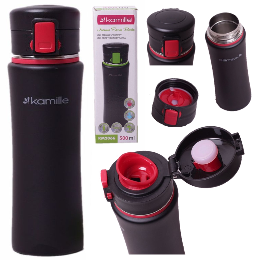 KUBEK TERMICZNY BIDON TERMOS 500ml KAMILLE KM2066 - 9559582771 - oficjalne archiwum Allegro