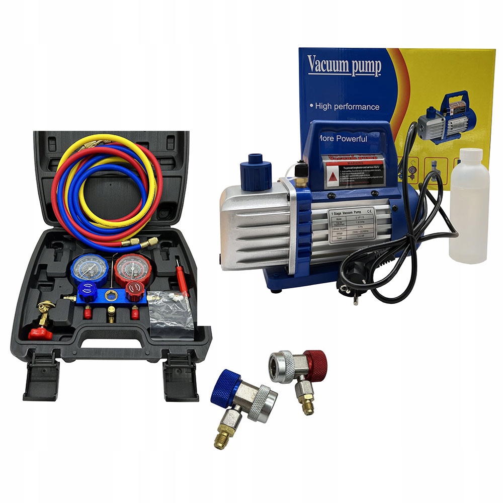 Pompa Próżniowa SPV115 + Manometry R134a - 14264797829 - oficjalne ...