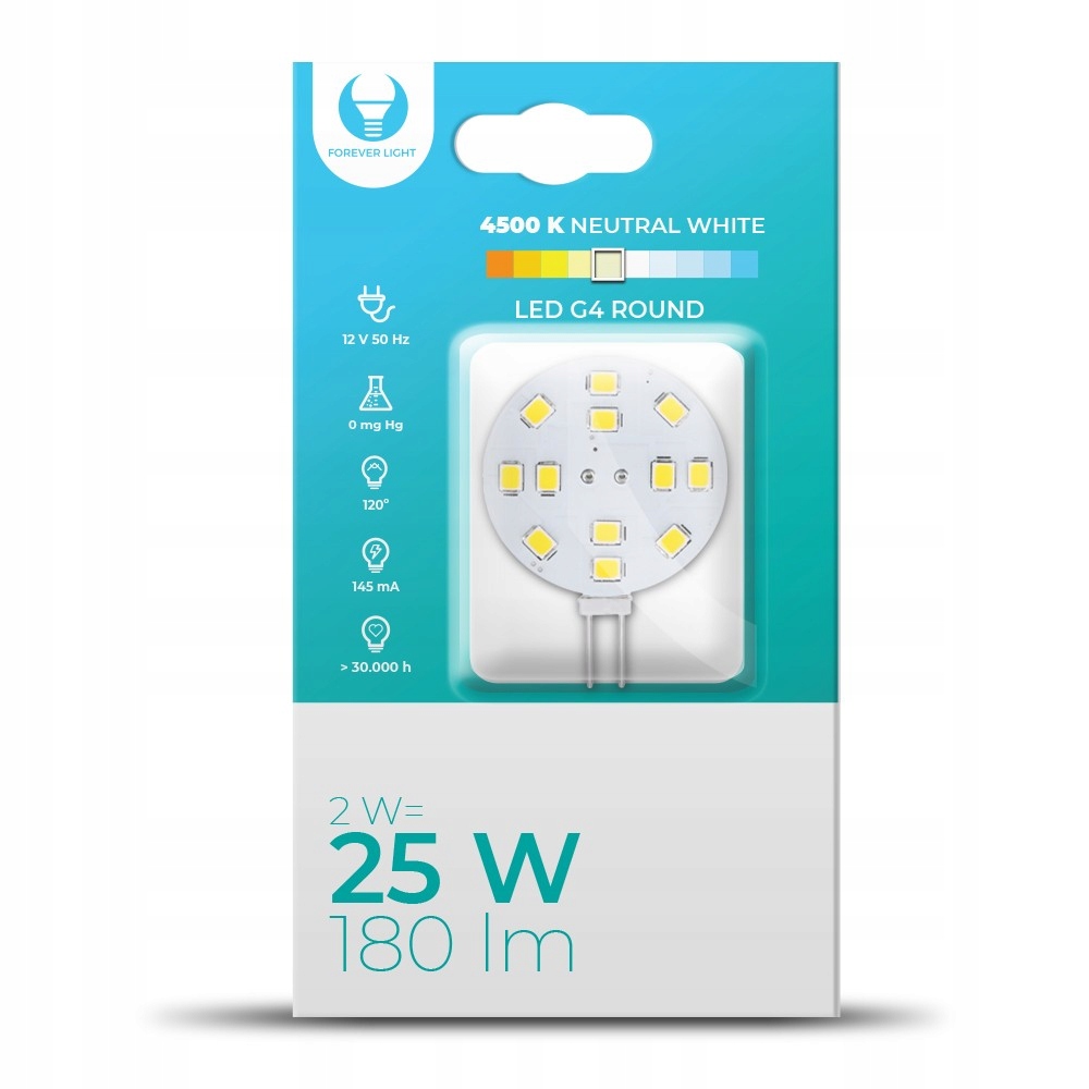 Żarówka LED G4 Round 2W 12V AC/DC 4500K 120° 180lm - 11709202626 - oficjalne archiwum Allegro