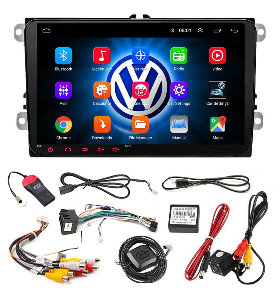 RADIO NAWIGACJA 2DIN VW TIGUAN TOURAN CADDY T5 T6 - 9968243448 - oficjalne archiwum Allegro