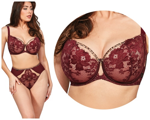 70K KrisLine Selena burgund half-cup biustonosz soft - 15361872586 - oficjalne archiwum Allegro