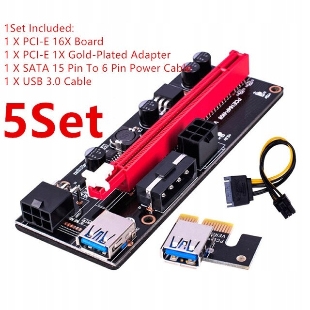 PCI E pcie Riser 009 Express 1X 4x 8x 16x Extender - 12312146117 ...