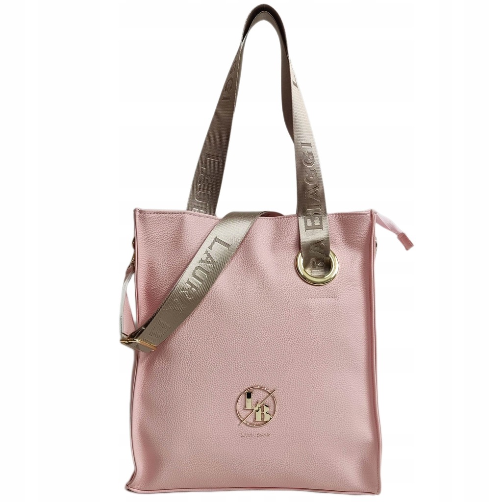 Torebka shopper Laura Biaggi Torba na ramię różowa - 13712728179 - oficjalne archiwum Allegro