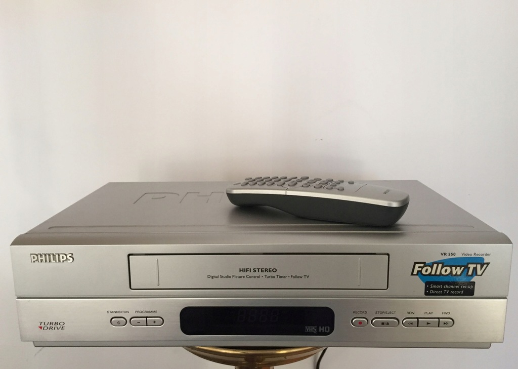 Philips VR 550 Magnetowid VHS + pilot - 14204083993 - oficjalne archiwum Allegro