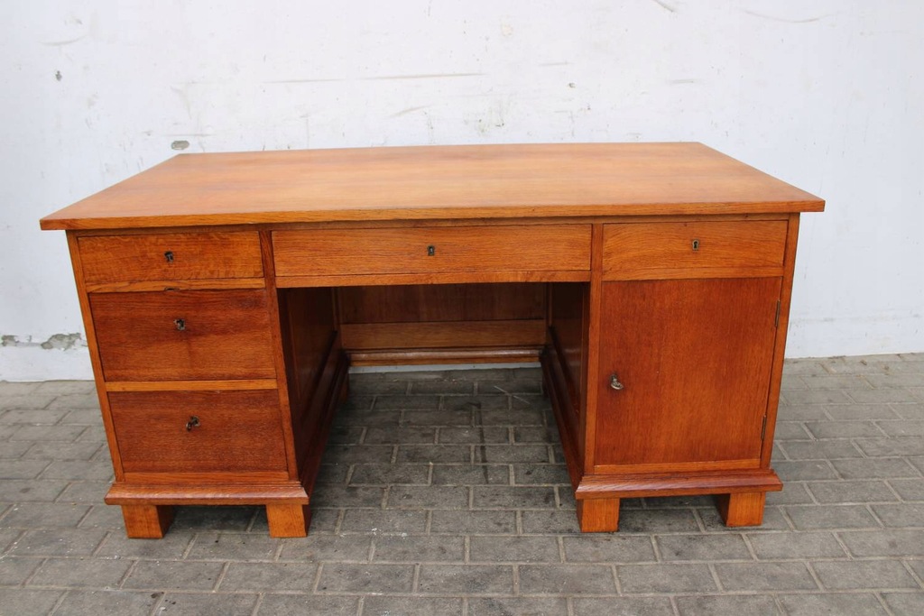 A-C DĘBOWE HOLENDERSKIE BIURKO GABINETOWE 142CM 806 - 14511741244 ...