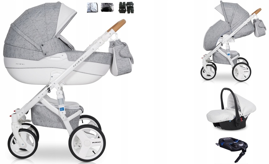 RIKO BRANO LUXE WÓZEK DZIECIĘCY 4W1 BAZA ISOFIX - 6775750216 ...
