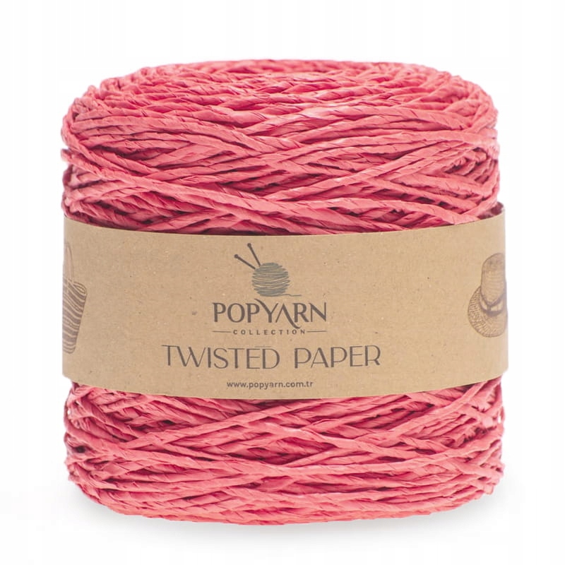 Włóczka Papierowa Popyarn Paper Twisted malina - 12195731651 ...