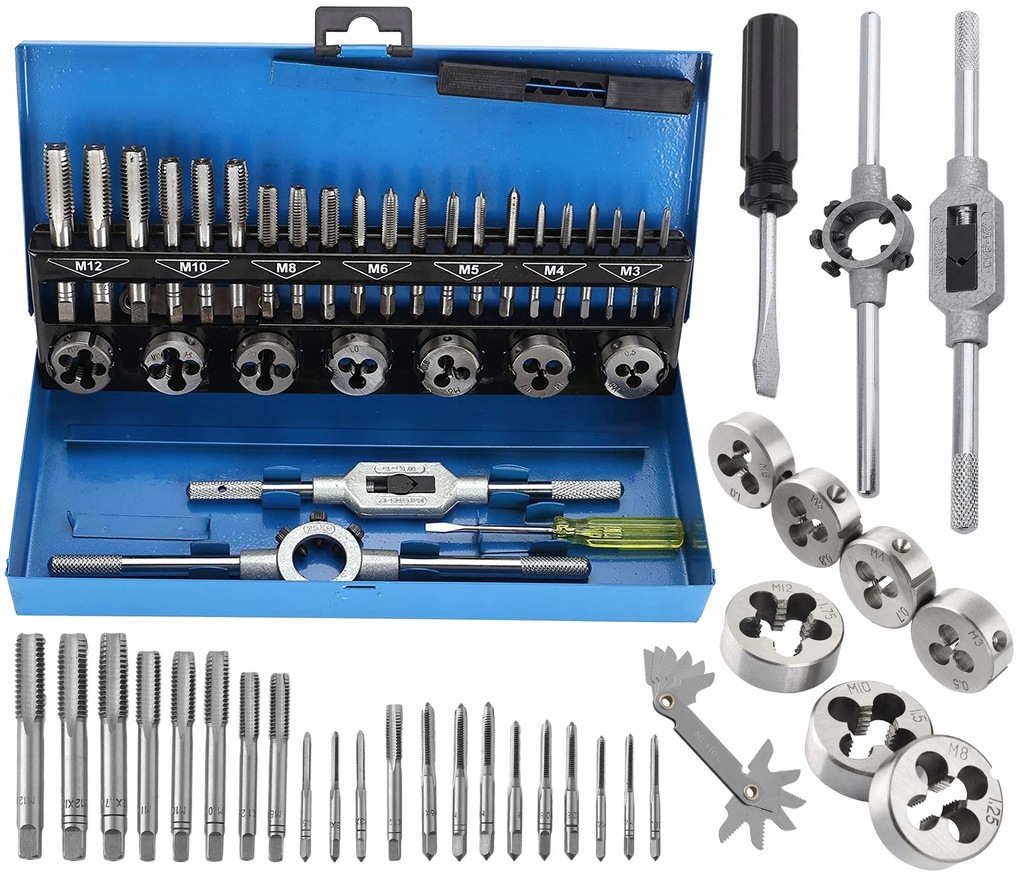 ZESTAW GWINTOWNIKI METRYCZNE NARZYNKI 32EL MS-M12 - 9706804632 - oficjalne archiwum Allegro