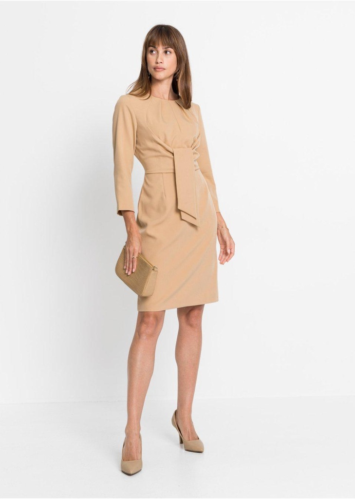 _LZ C9J BEŻOWA SUKIENKA MINI _/ 44 - 13735782376 - oficjalne archiwum ...