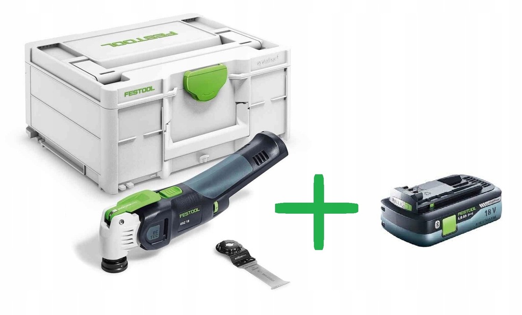 FESTOOL URZĄDZENIE WIELOFUNKCYJNE OSC 18 E-Basic 577033 + BP 18 Li 4,0 ...
