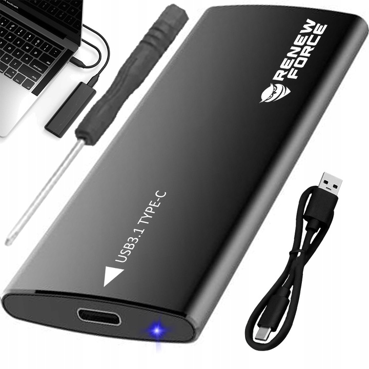 ADAPTER DYSKU SSD M.2 USB-C 3.1 NGFF KIESZEŃ M2 - 14187564831 ...