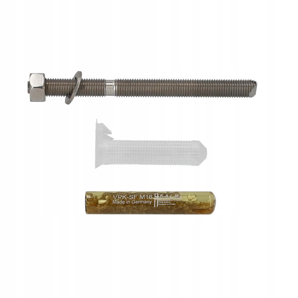 Kotwa chemiczna M16 ampułka+pręt ZESTAW MONTAŻOWY - 12301799832 - oficjalne archiwum Allegro