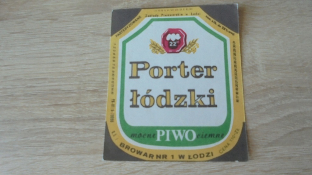 Stara etykiety browar Łódź porter - 12590170922 - oficjalne archiwum Allegro