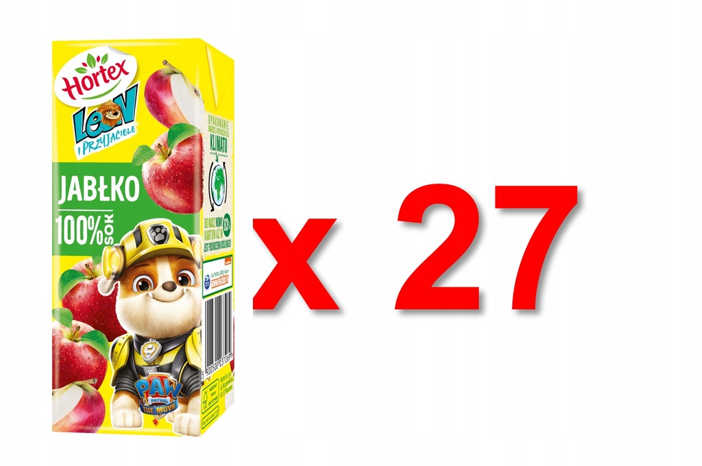 Sok Hortex Leon 100% Jabłkowy 200ml x 27szt - 11547855748 - oficjalne archiwum Allegro