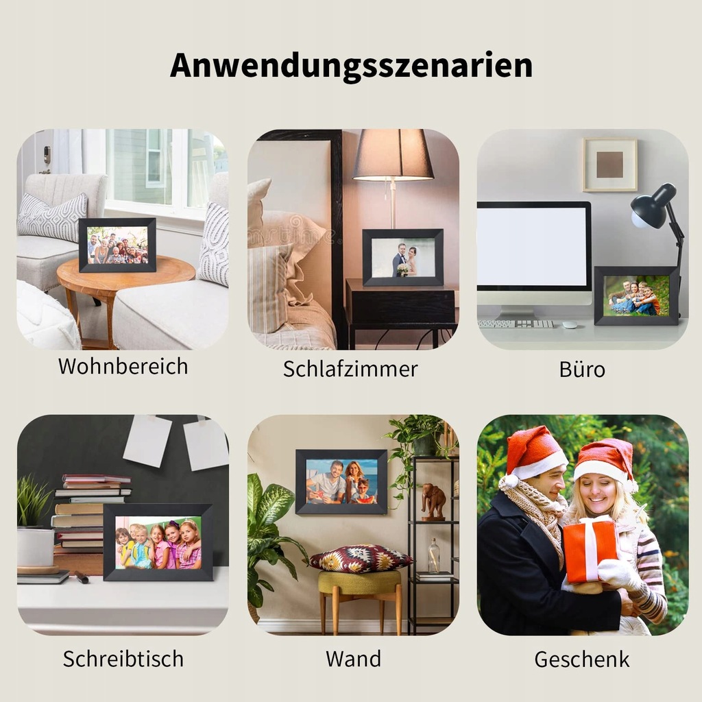 Ramka na zdjęcia AISHICHEN WiFi 10 cali cyfrowa - 13011217809 ...