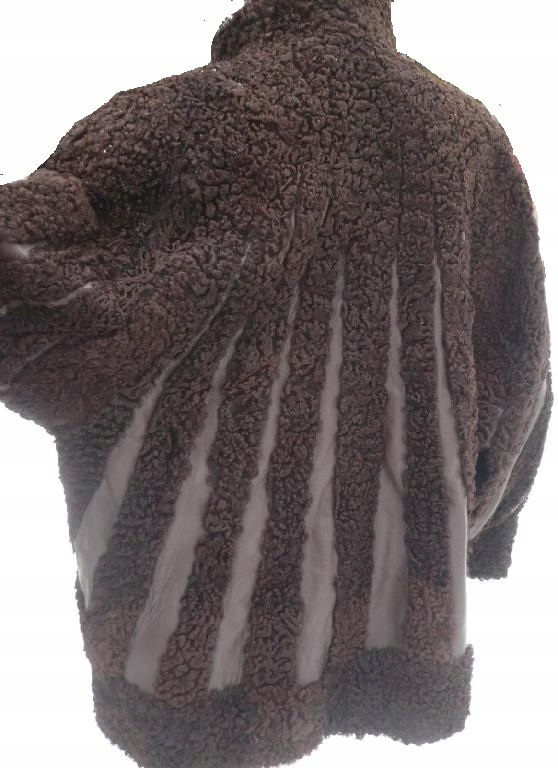 KARAKUŁY BRĄZOWE - kurtka futro - KARAKUŁ ze SKÓRĄ - 11483360238 ...