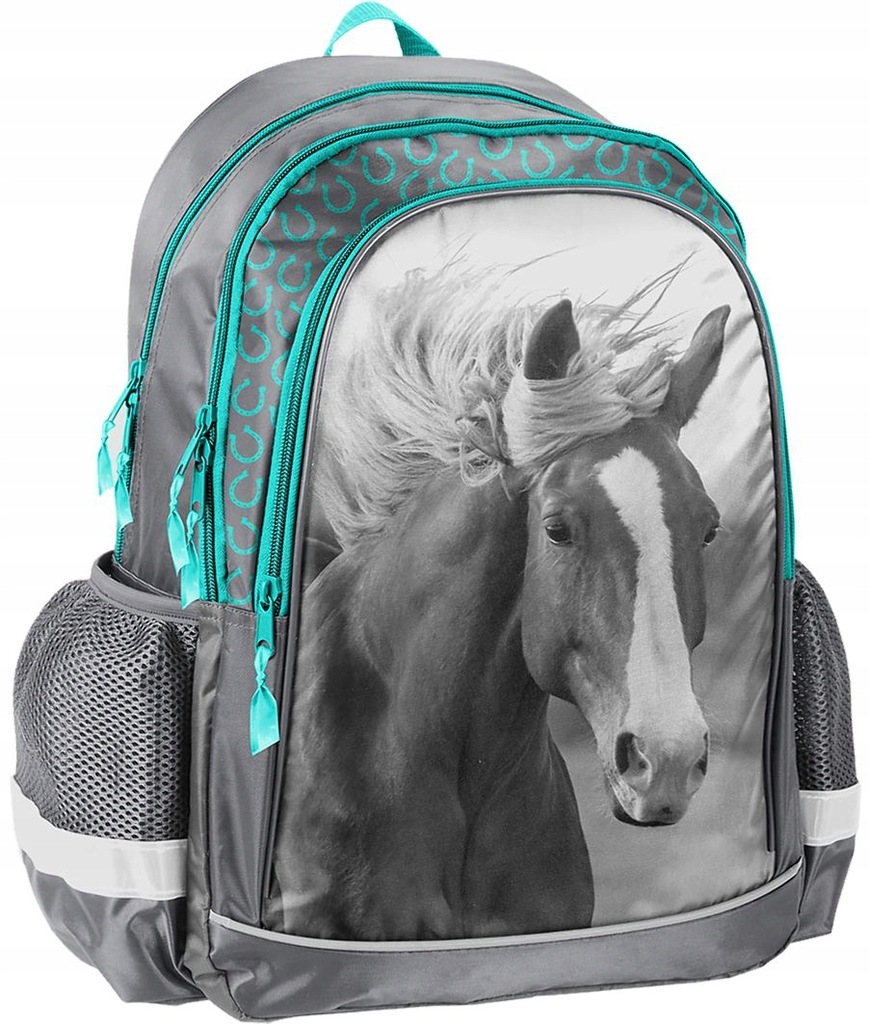 PLECAK SZKOLNY Z KONIEM KOŃ KONIE ZESTAW 5 części - 7285616380 - oficjalne archiwum Allegro