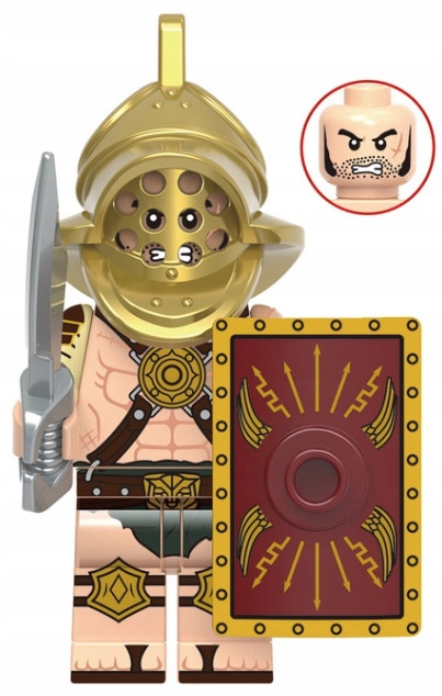 Minifigurka Roman Gladiator Castle + klocek Lego - 12967698892 ...
