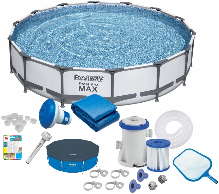 BASEN STELAŻOWY BESTWAY 56595 427x84 cm +AKCESORIA - 10868839104 ...