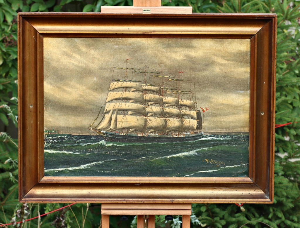 STATEK NA MORZU STARY OBRAZ OLEJNY PŁÓTNO - 12952442609 - oficjalne ...